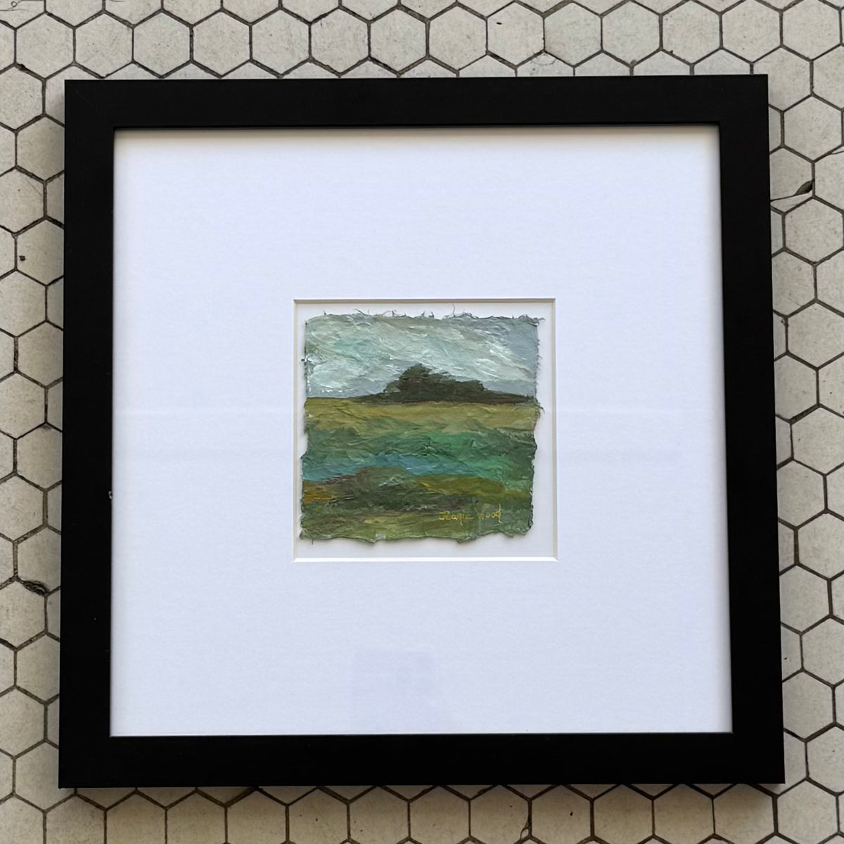 South Georgia Landscape Abstract Framed 4x4 Painting by Jeanie Wood ...